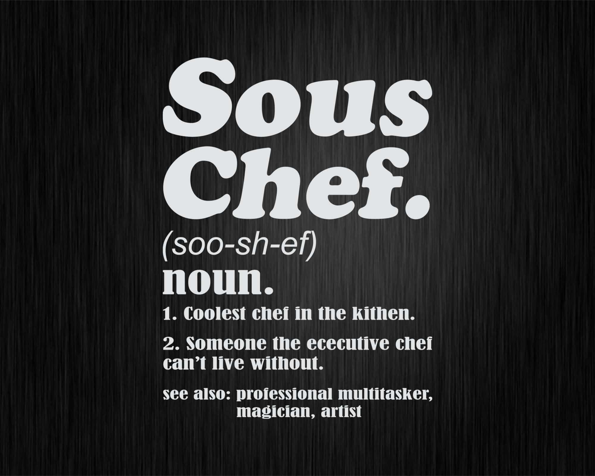 Sous Chef Funny Definition Svg Png Cricut File | Silhouettefile