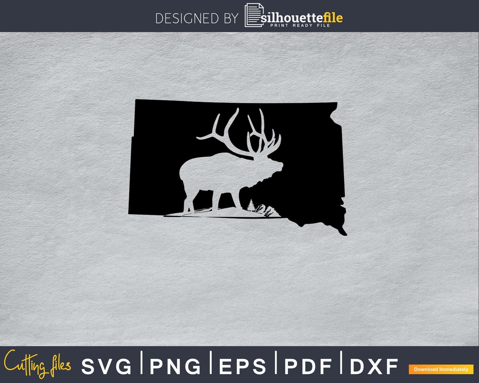 south Dakota Deer Hunting map | Silhouettefile
