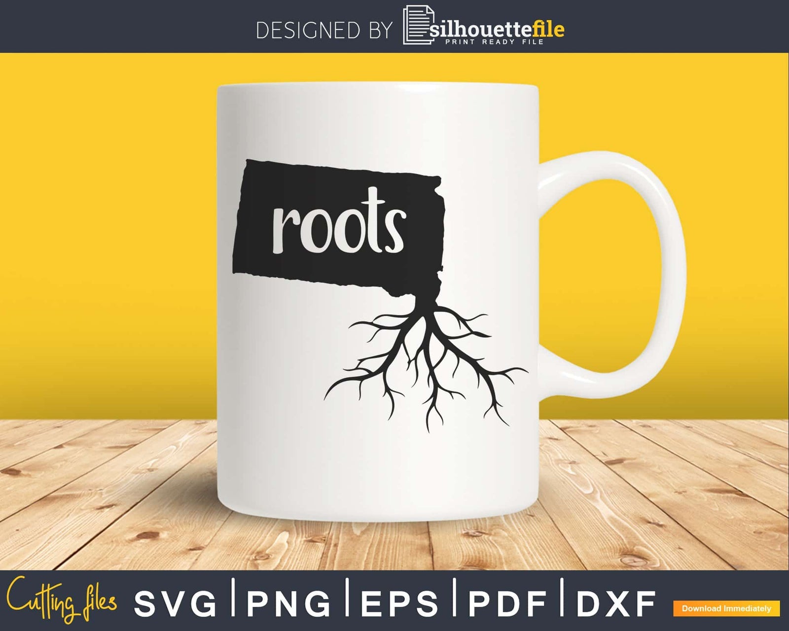 South Dakota SD Roots Home Native Map svg cricut cut | Silhouettefile