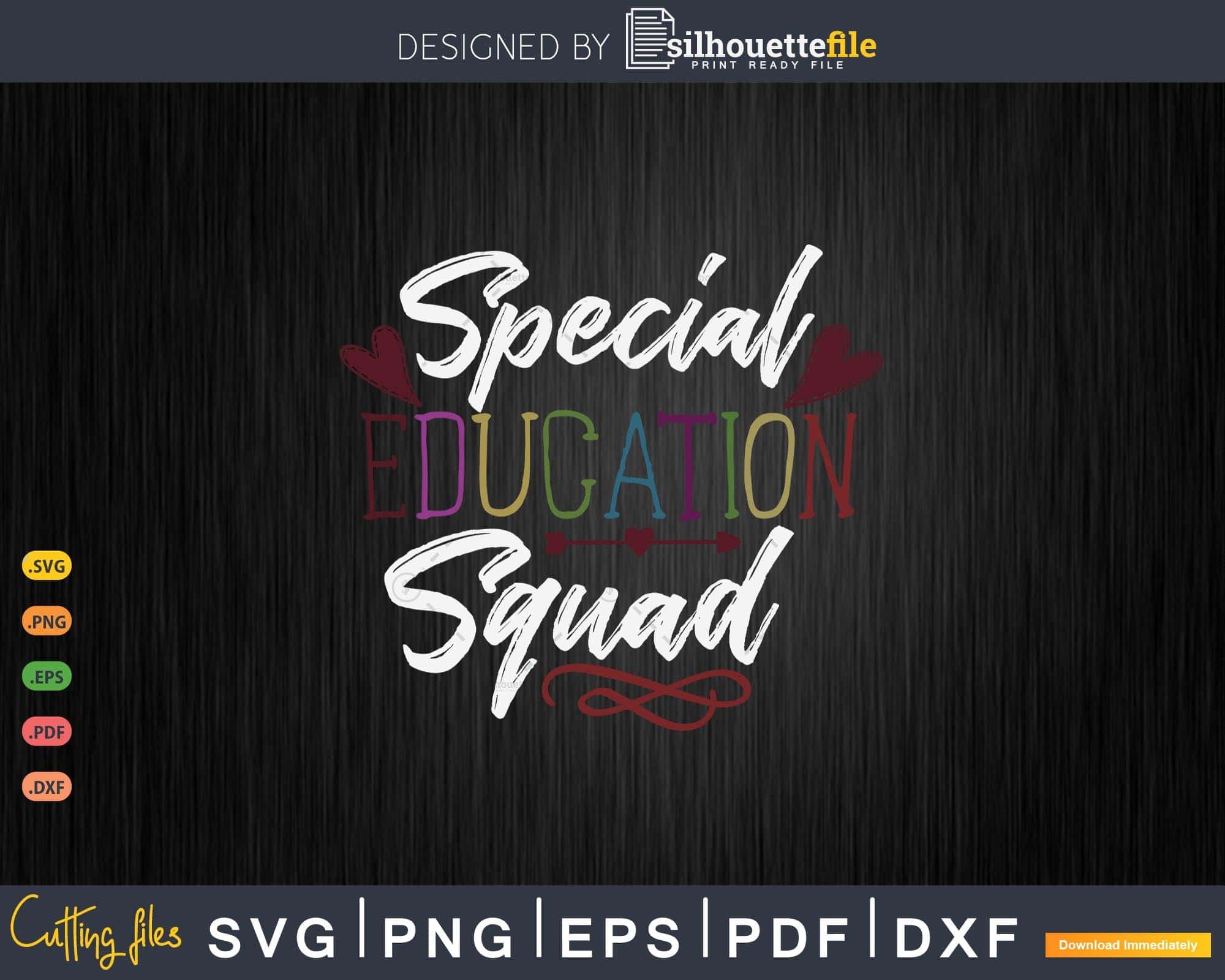 Special Education Squad Pre-K Svg Png Cut Files | Silhouettefile