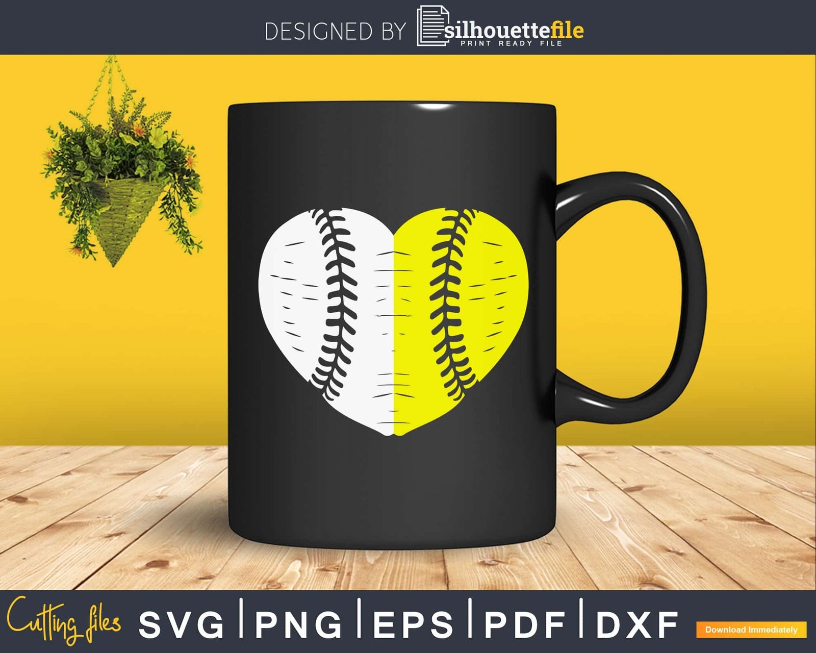 Split Half Softball Heart svg png cricut cut cutting digital ...