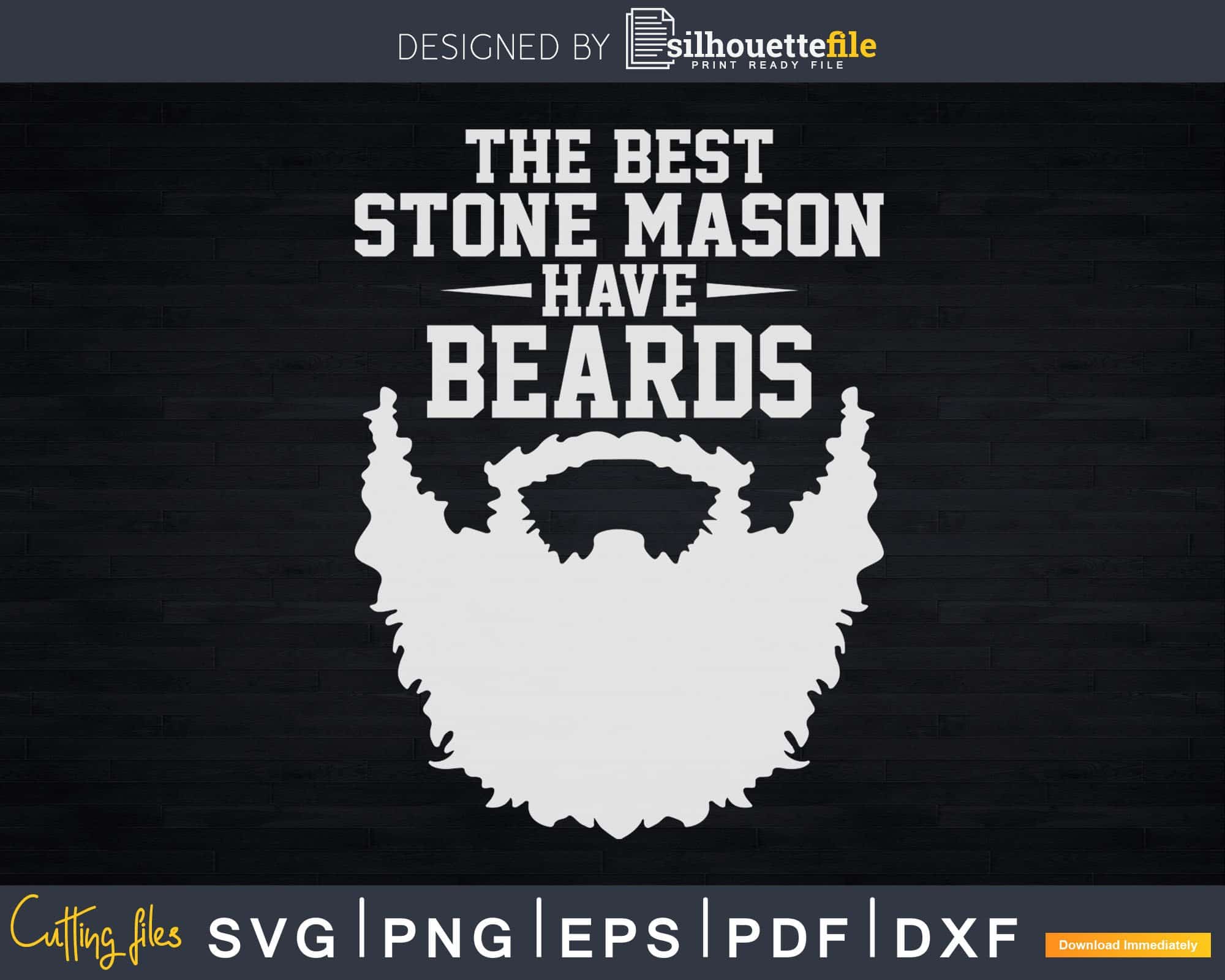 Stone Mason Have Beards Mustaches Svg T-shirt Designs | Silhouettefile