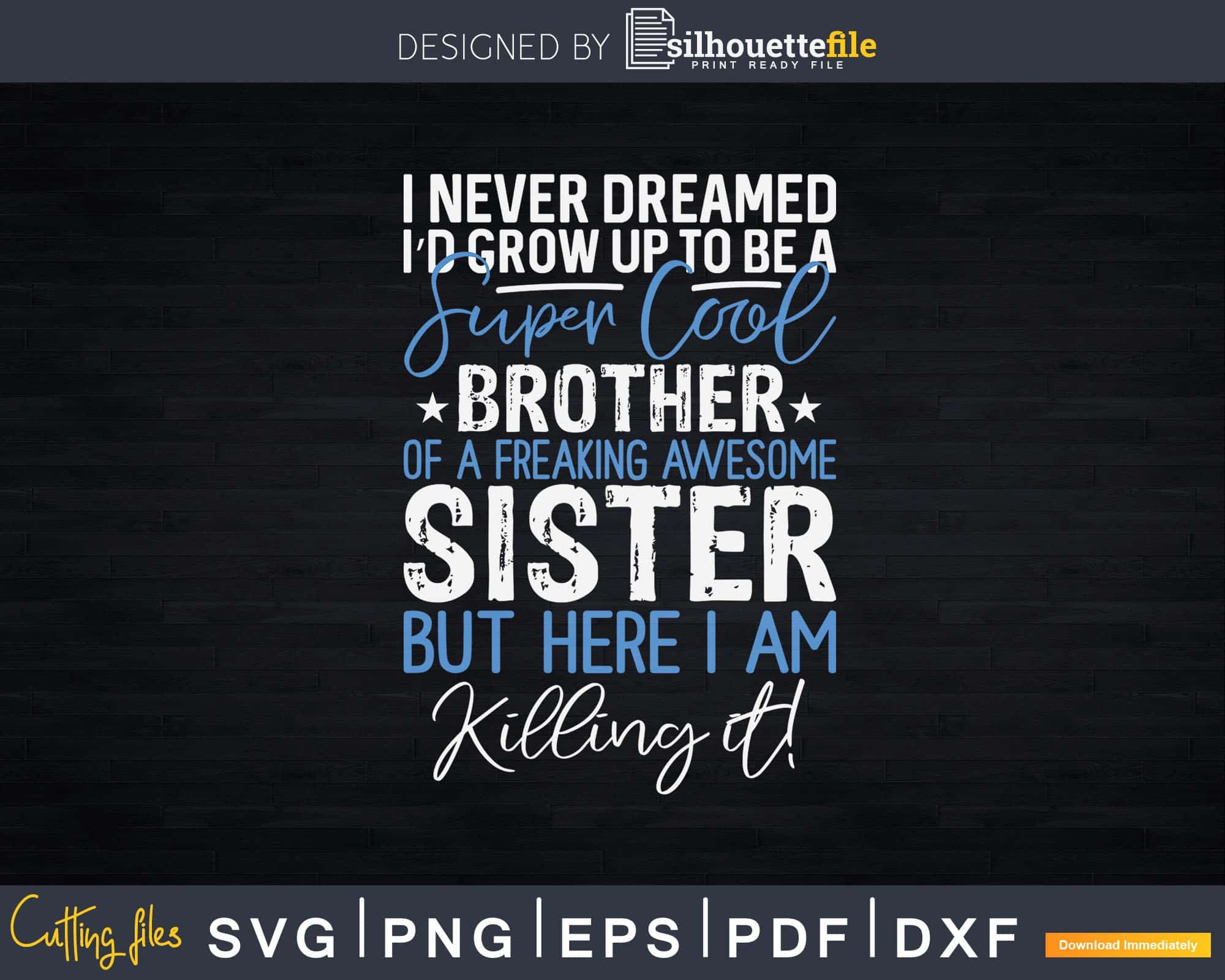 Super Cool Brother Shirt Funny Brother Birthday Svg T-shirt ...