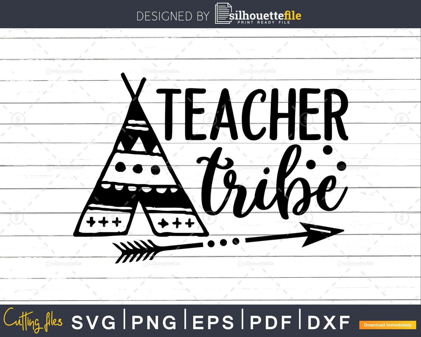 Teacher Tribe png dxf eps svg cricut files for commercial use ...