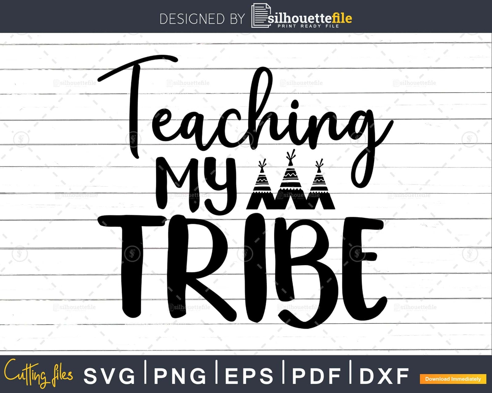 Teaching My Tribe Svg Designs Teacher Cricut Silhouette Cut Files ...