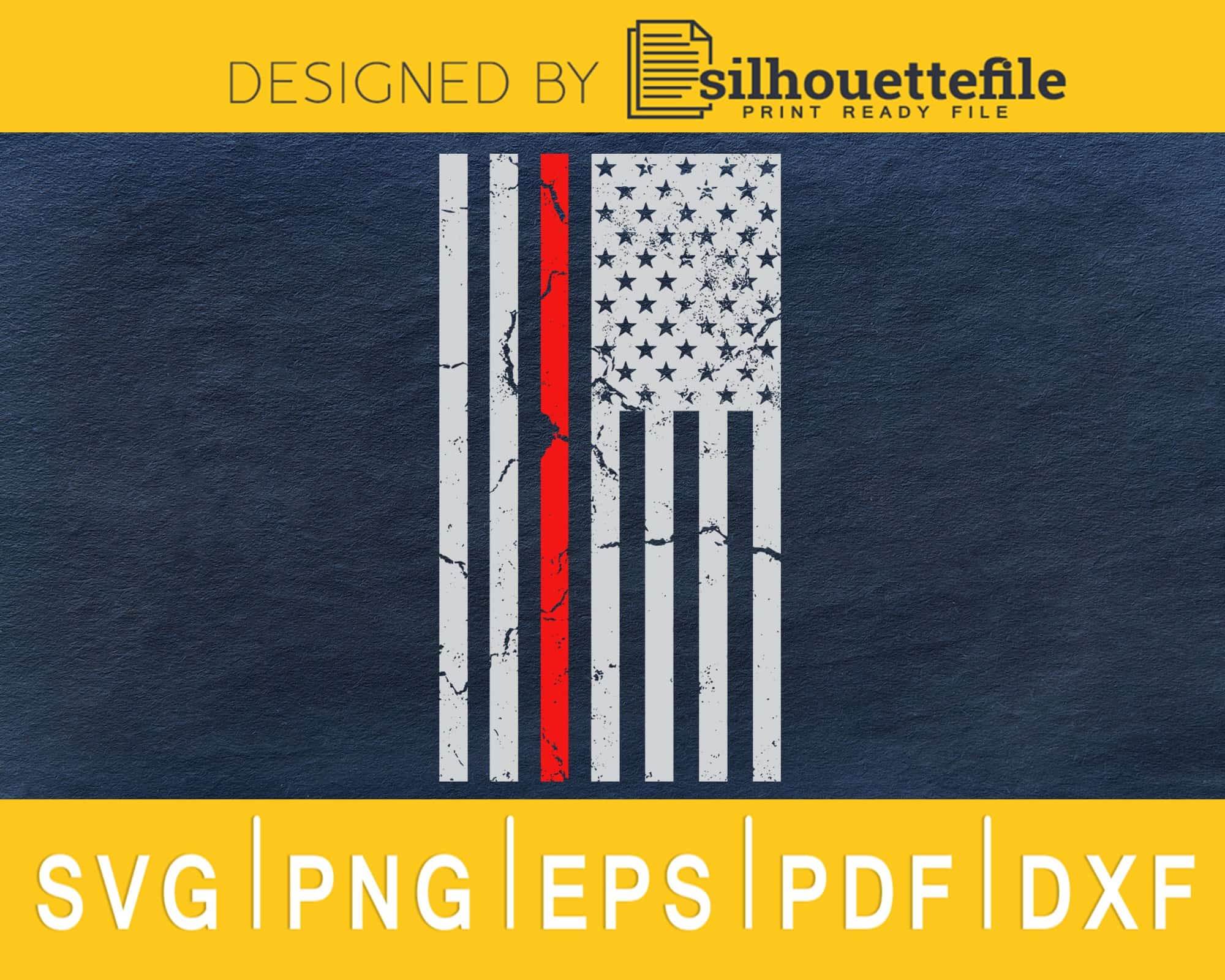 Thin Red line US flag svg cricut cutting files | SilhouetteFile