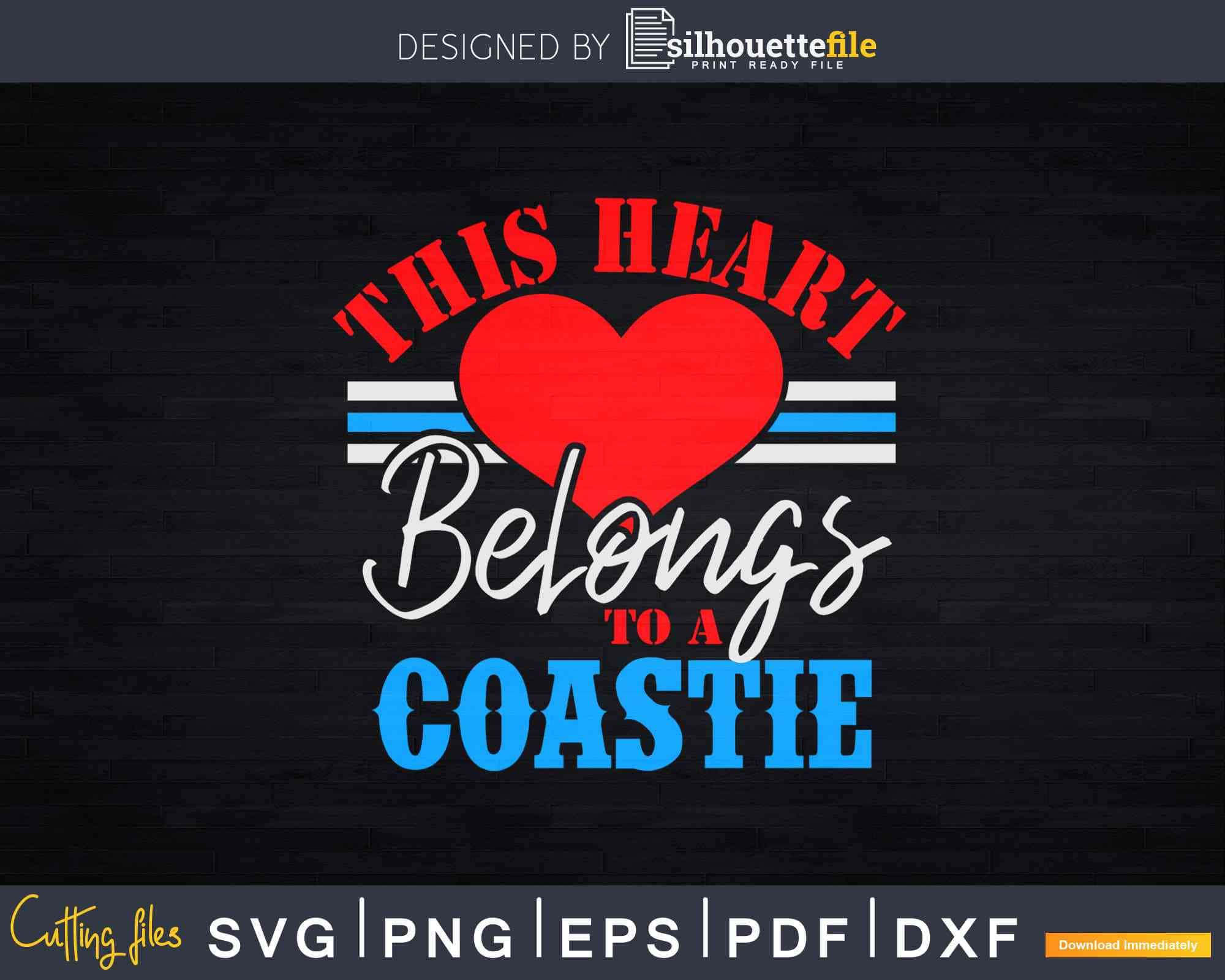 This Heart Belongs to a Coastie Coastguard Svg Dxf Cut Files ...