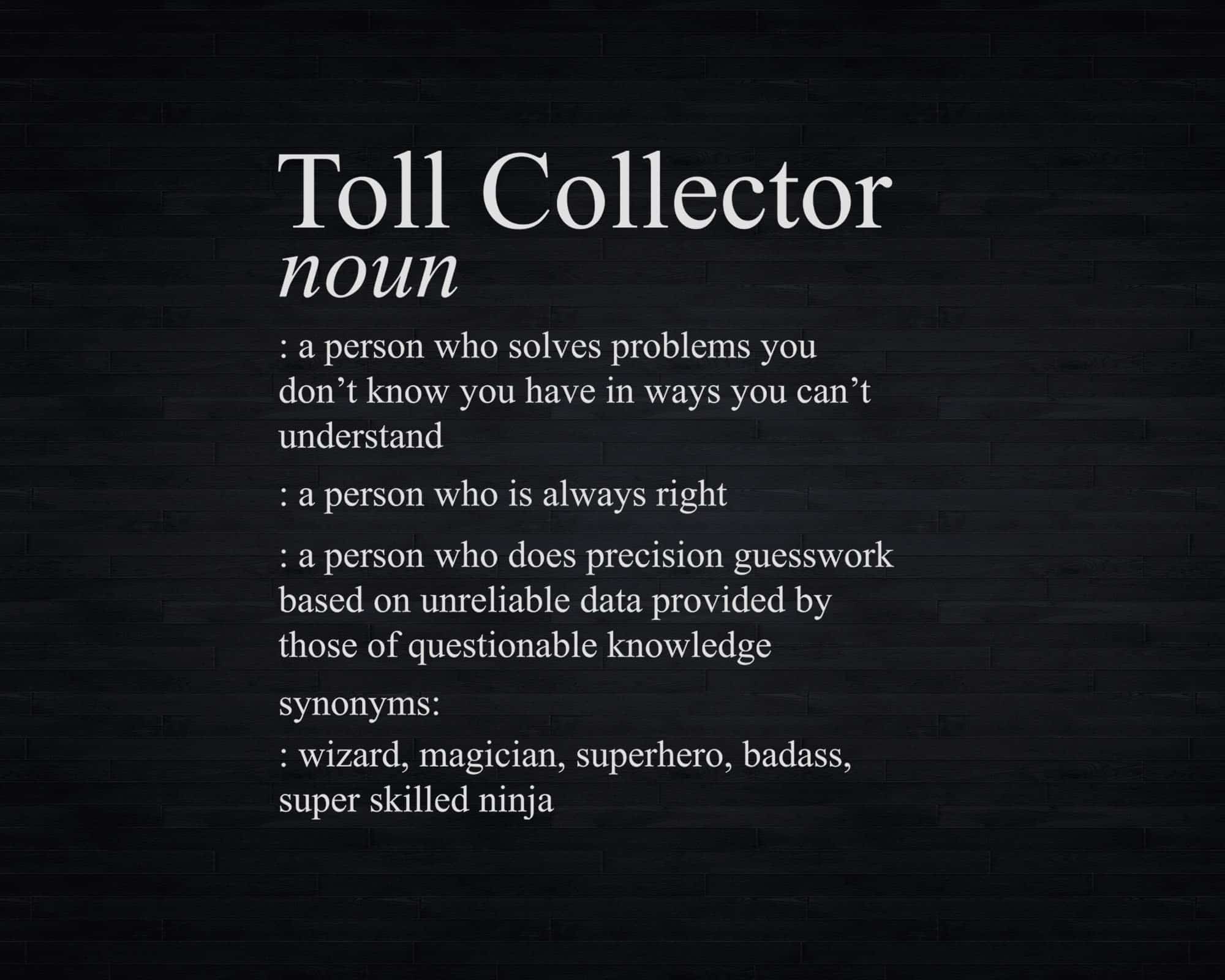 Toll Collector Definition Profession Svg Png T-shirt Designs ...