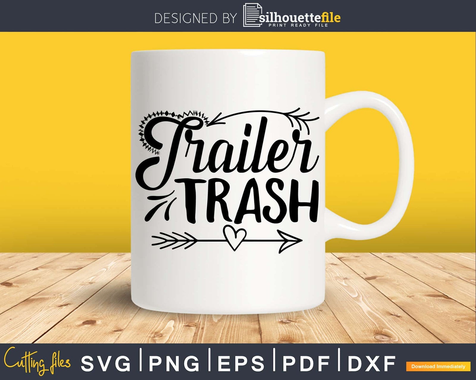 Trailer Trash Camping cut files travel trailer funny svg cut files ...