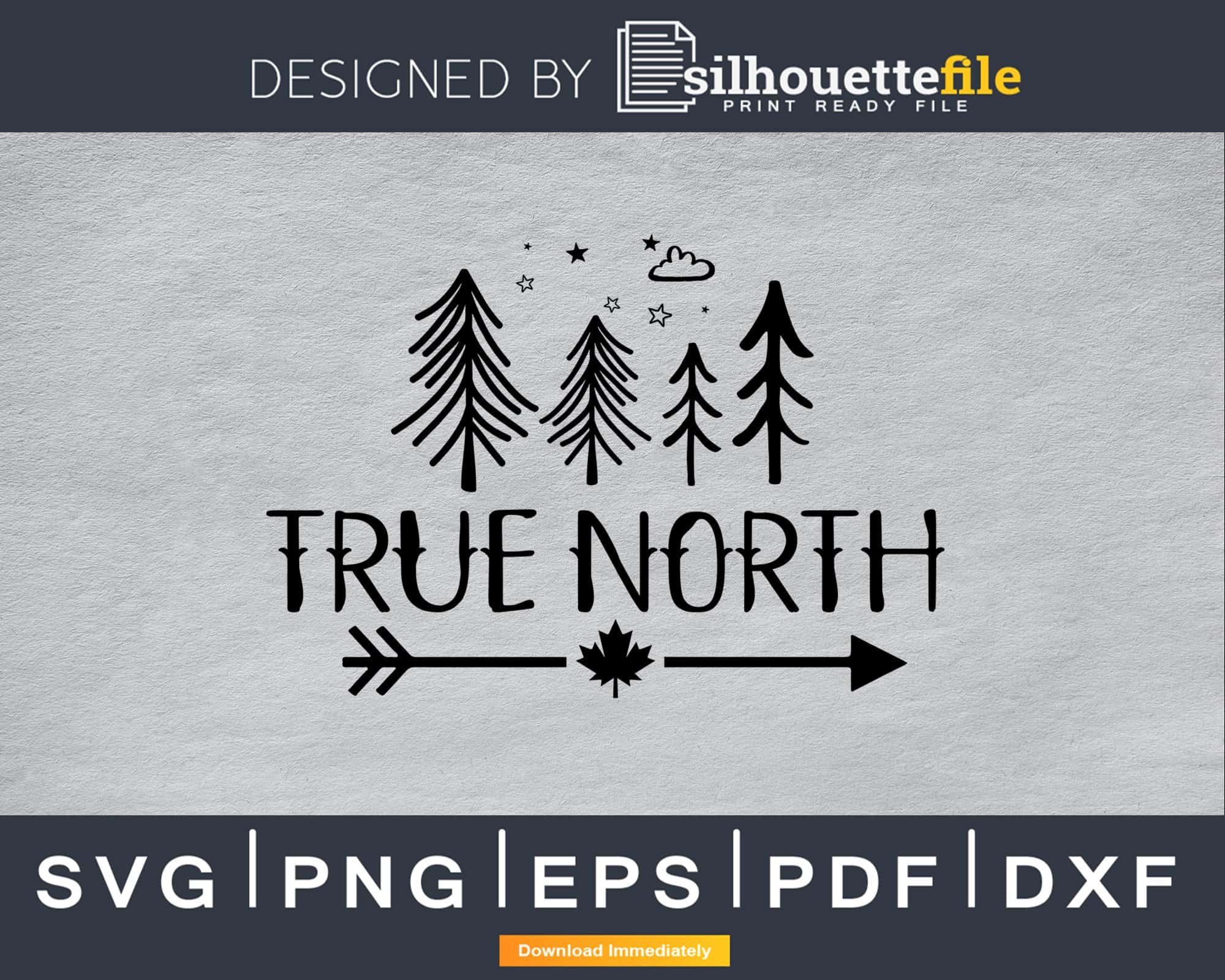 True North Canadian silhouette cricut cut svg files | SilhouetteFile