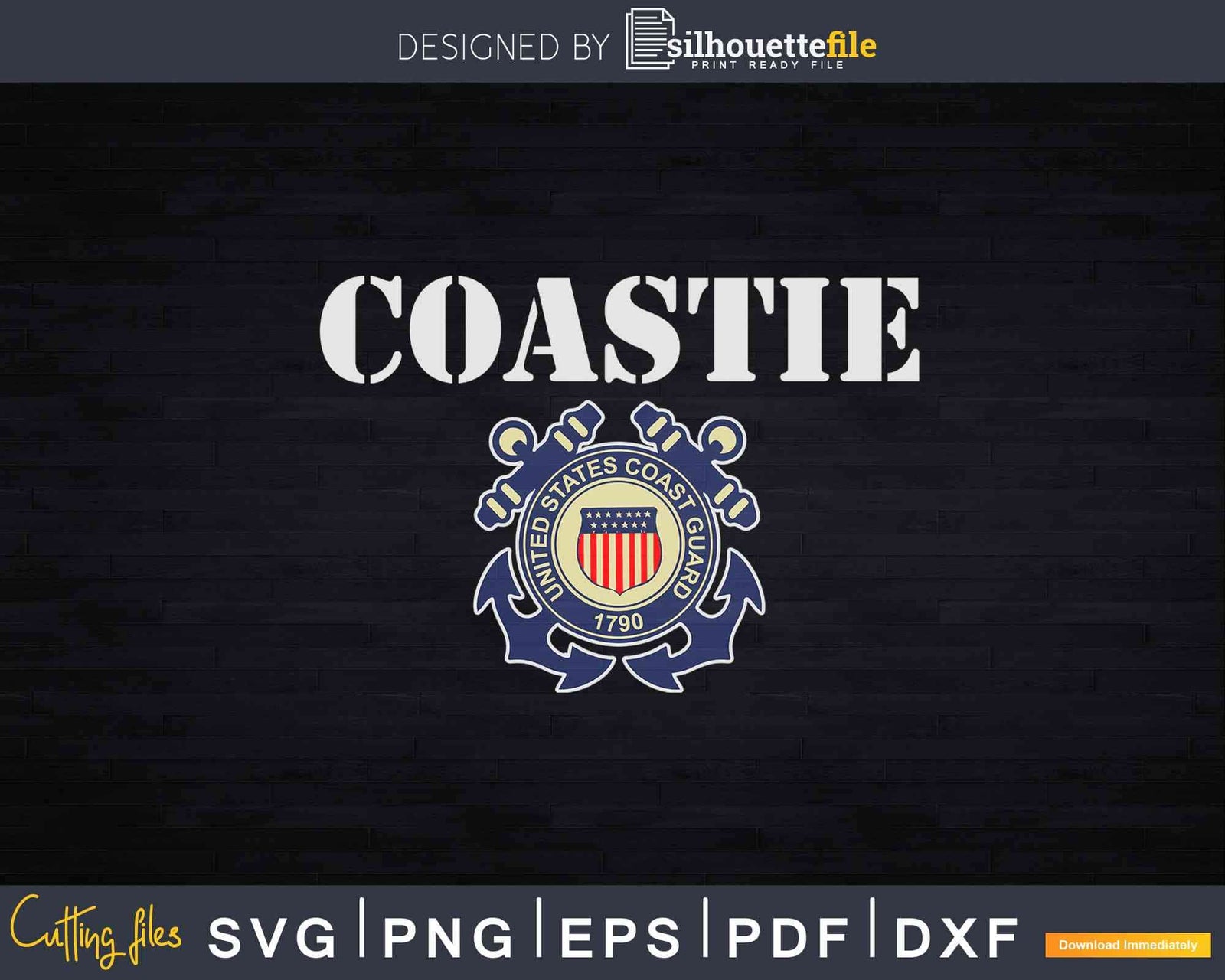U.S. Coast Guard Original USCG COASTIE Svg Cricut Cut Files ...