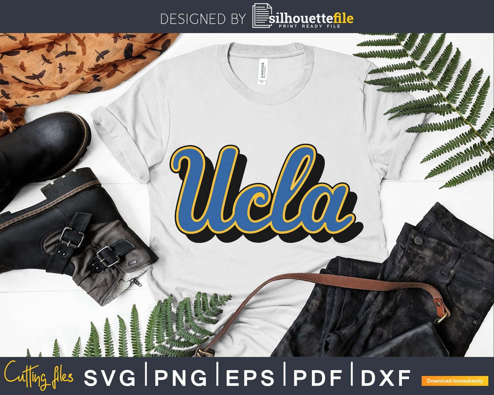 Ucla Logo svg dxf eps png cut digital cutting file | Silhouettefile