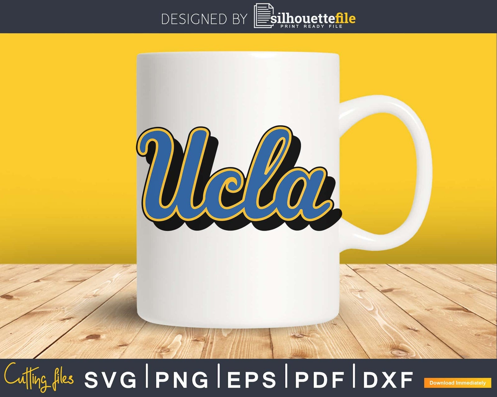 Ucla Logo svg dxf eps png cut digital cutting file | Silhouettefile