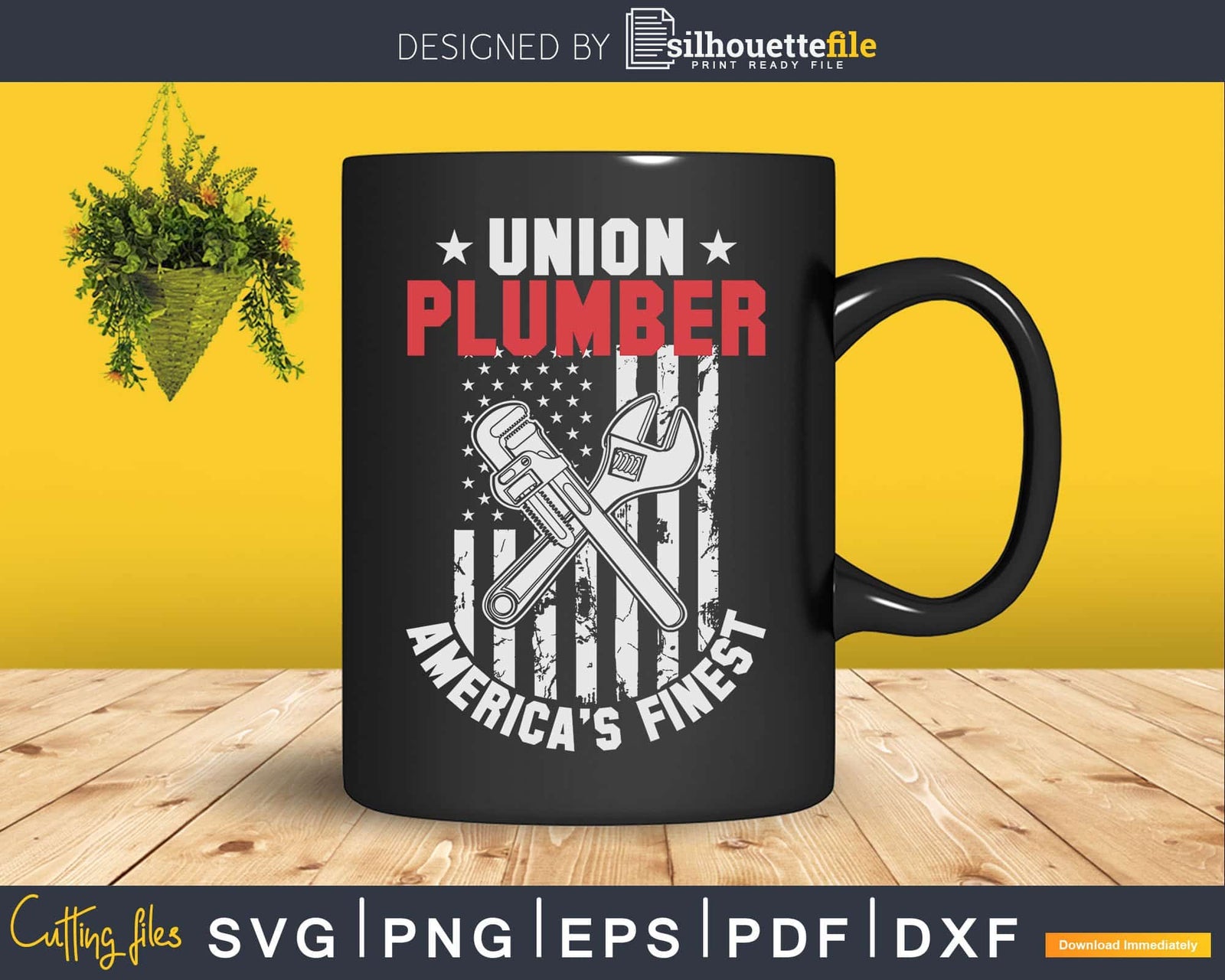 Union Plumber America’s Finest USA Flag Svg Png Dxf Digital ...