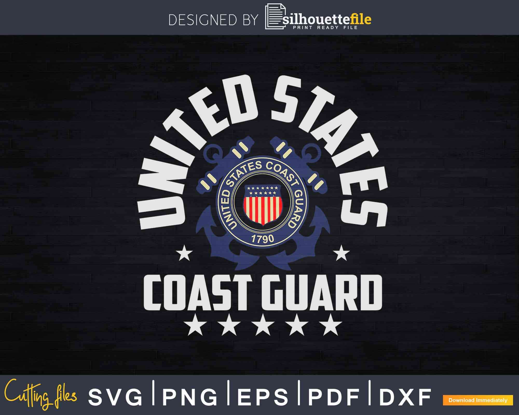 United States Coast Guard (USCG) Alumni Svg Cricut Cut Files ...