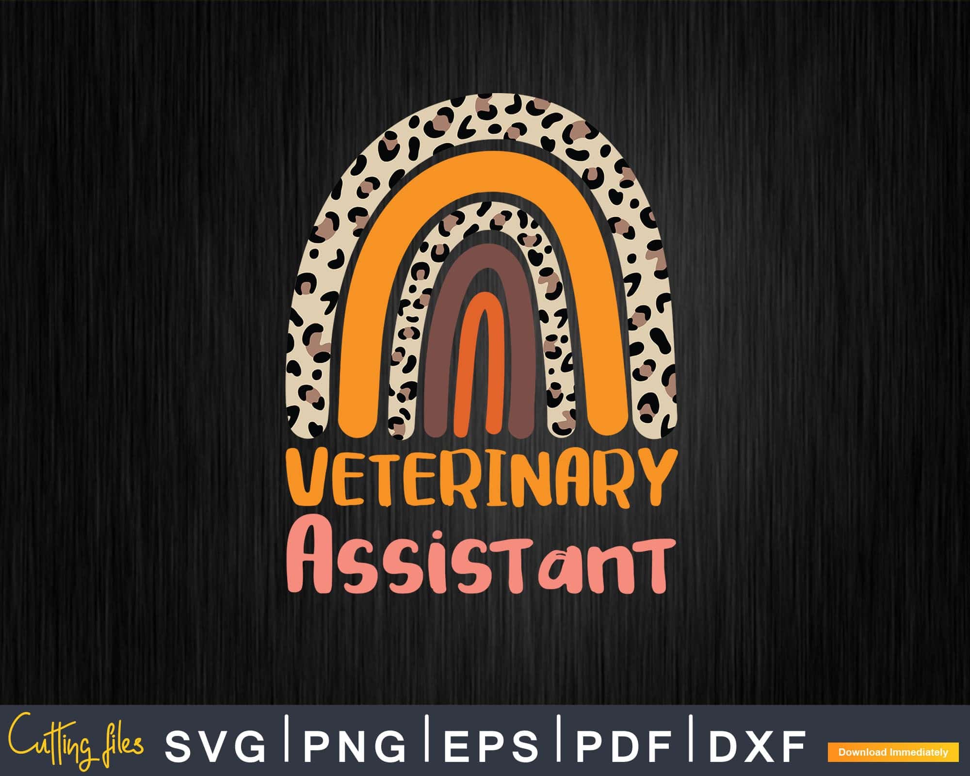 Veterinary Assistant Vet Tech Rainbow Vet Veterinarian Svg Png File ...