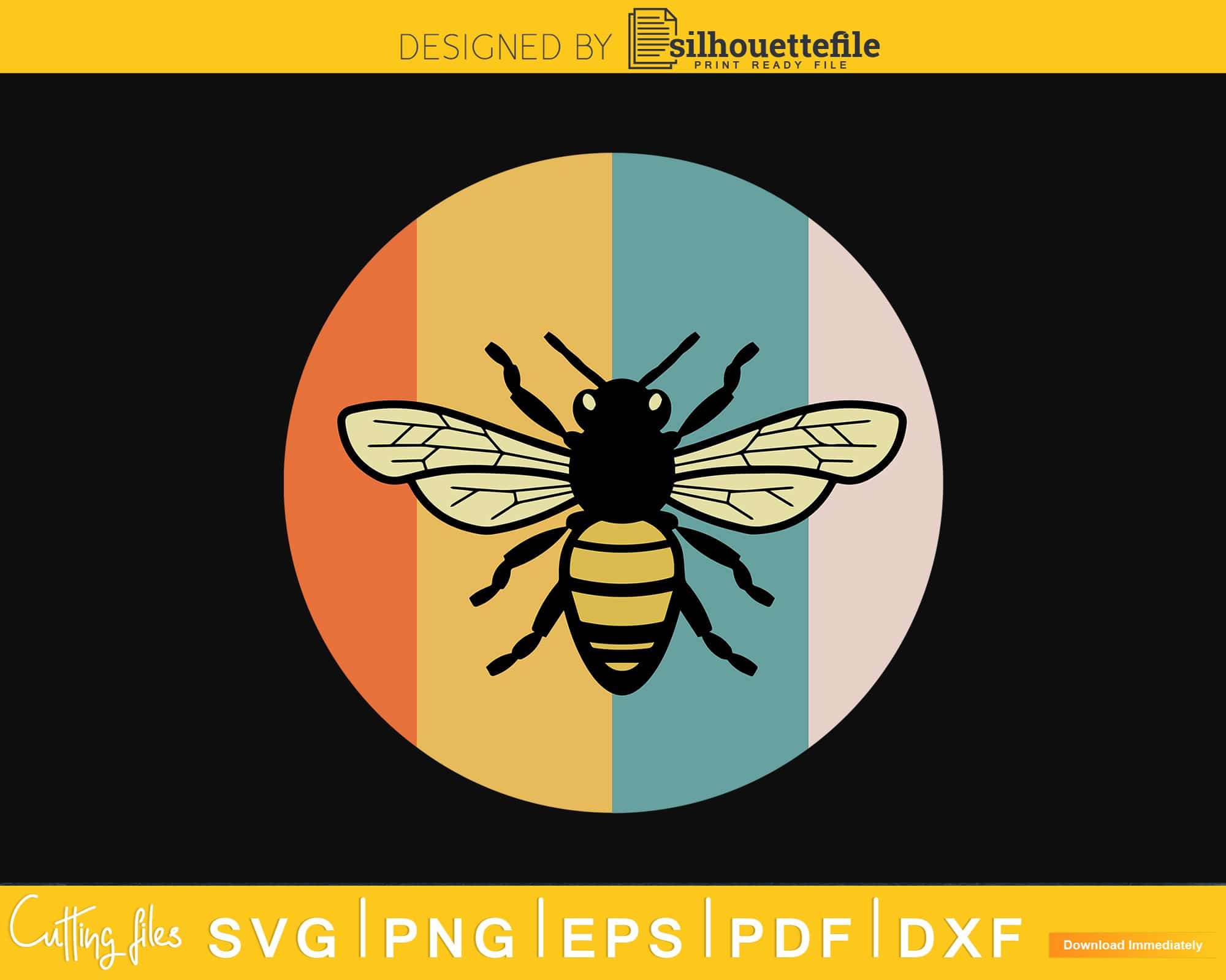 Vintage Retro Style Beekeeper svg craft design cut files | SilhouetteFile