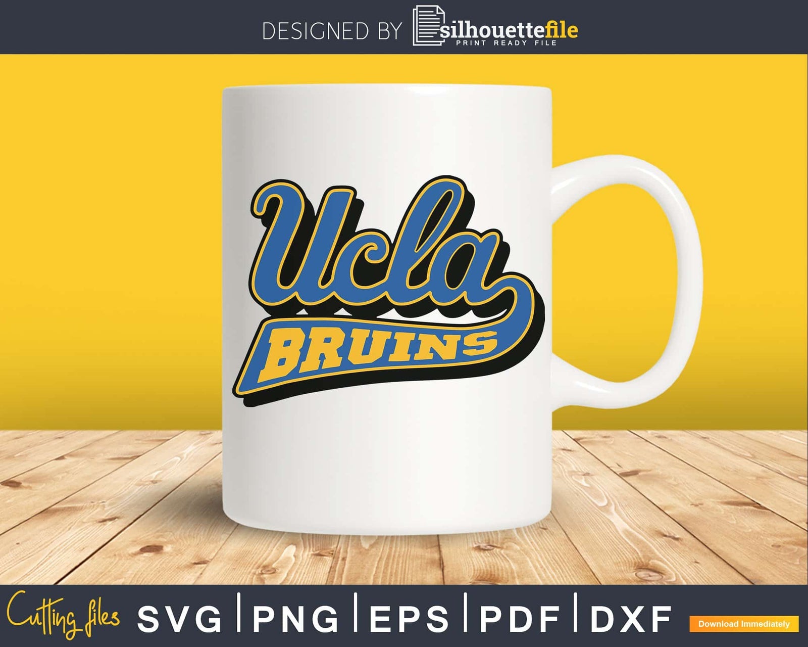 Vintage Ucla Bruins svg dxf eps png cut digital file | Silhouettefile
