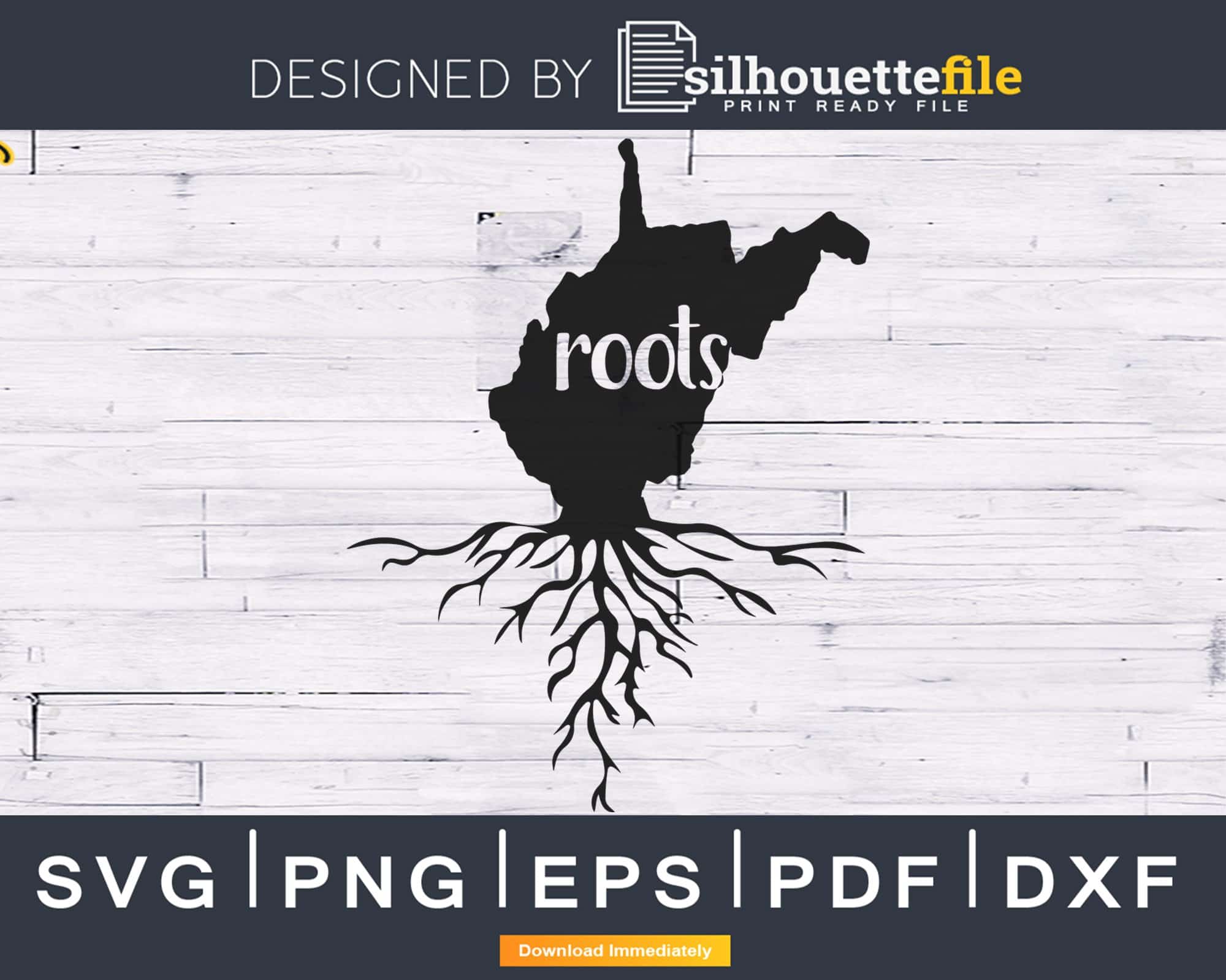 West Virginia WV Roots Home Native Map svg cricut cut | SilhouetteFile